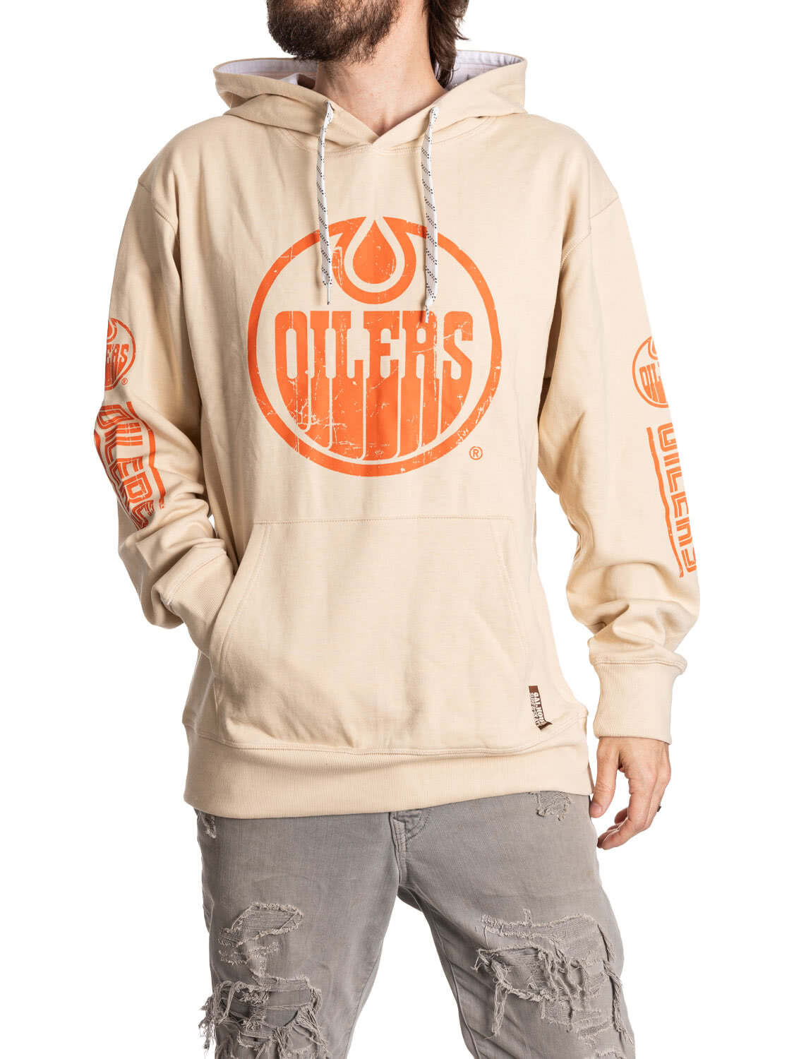 Edmonton Oilers Oatmeal Hockey Hoodie – Bench Clearers