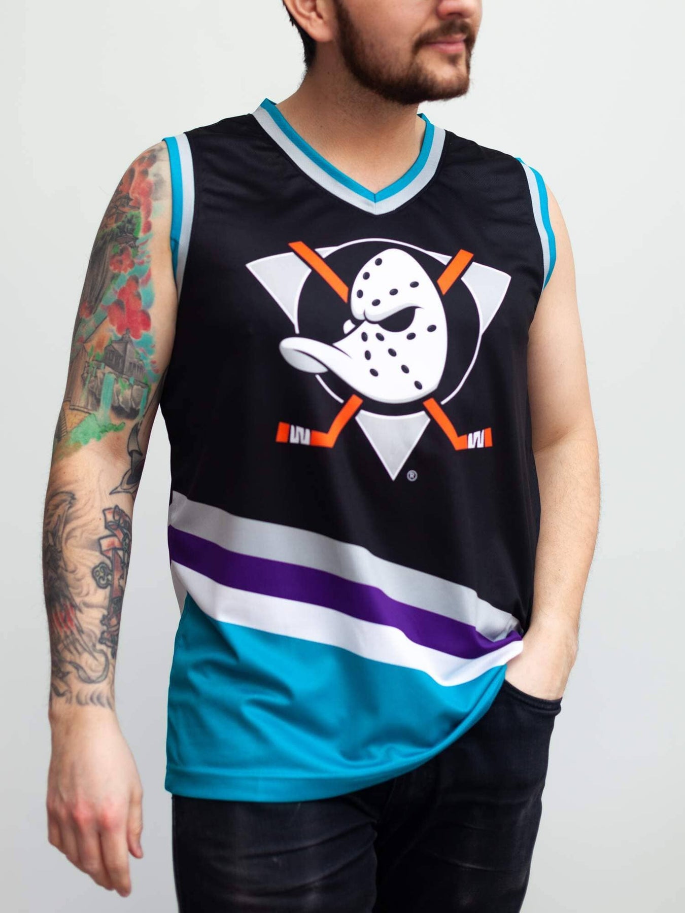 Anaheim Ducks Retro Alternate Hockey Tank | BenchClearers – Bench Clearers