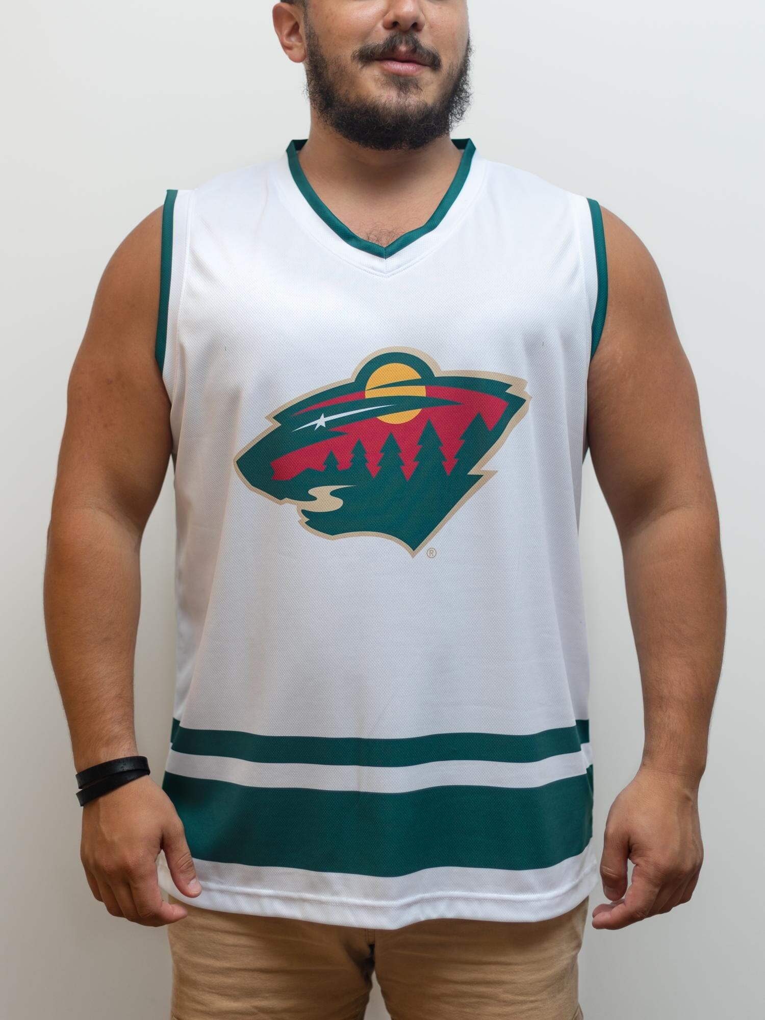 Minnesota Wild Away Hockey Tank | BenchClearers – Bench Clearers